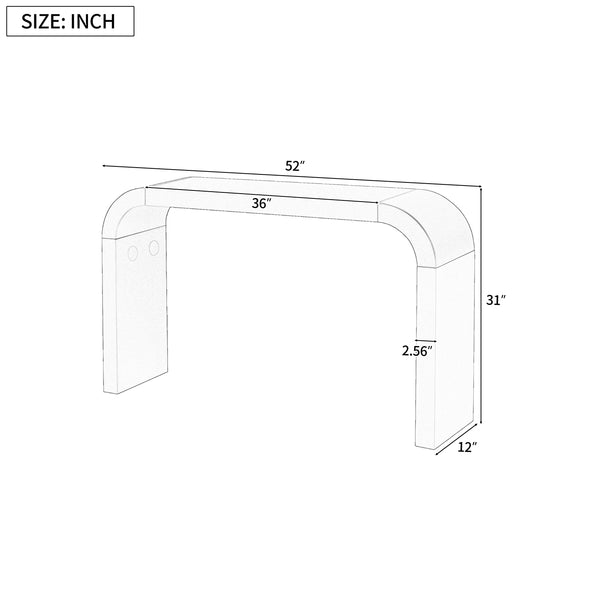 Modern Wood Rectangle Console Table, White – NobleHouseFurniture