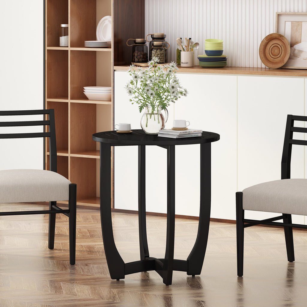 Tendoy Indoor Rustic Acacia Wood Dining Table, Black – NobleHouseFurniture