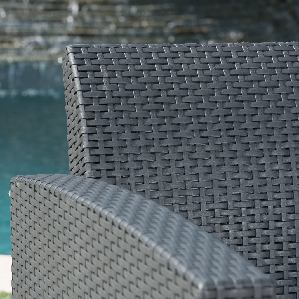 Outdoor 3 Seat Faux Wicker Rattan Style Sofa - NH916203 ...