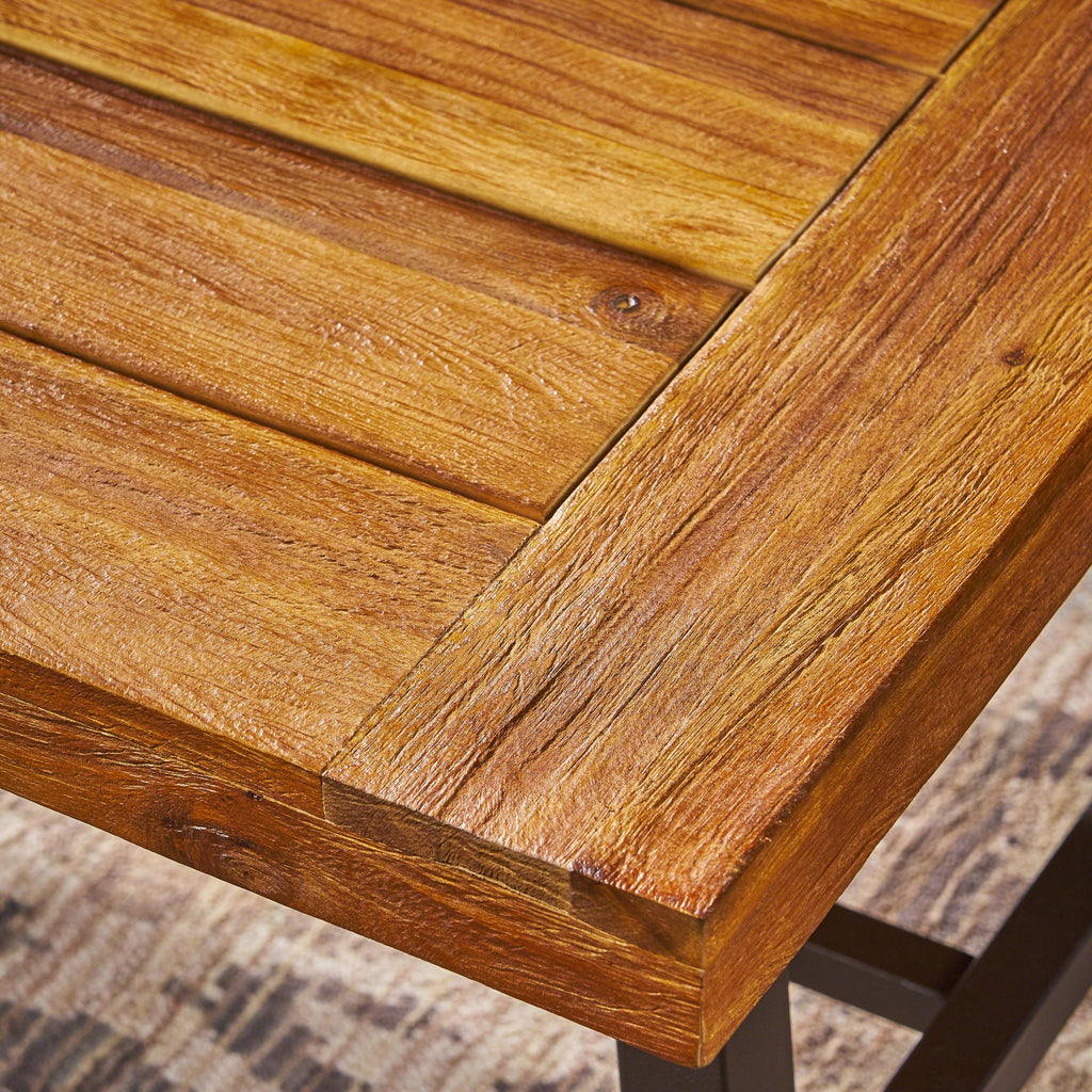 Indoor Rustic Acacia Wood Coffee Table, Sandblast Finish - NH346403 ...