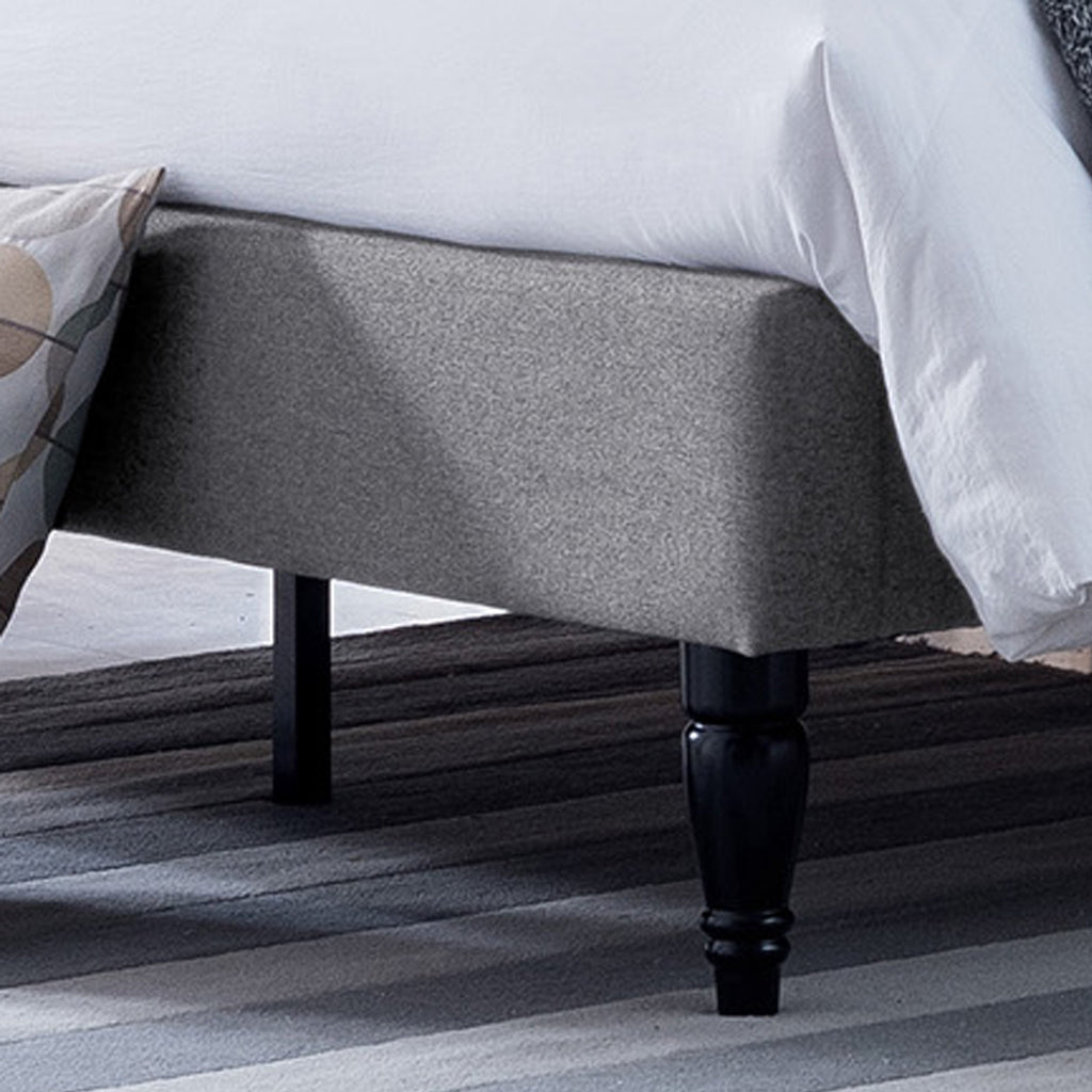 Low Profile Fully Upholstered Fabric Platform Bed Frame, Queen - NH086 ...