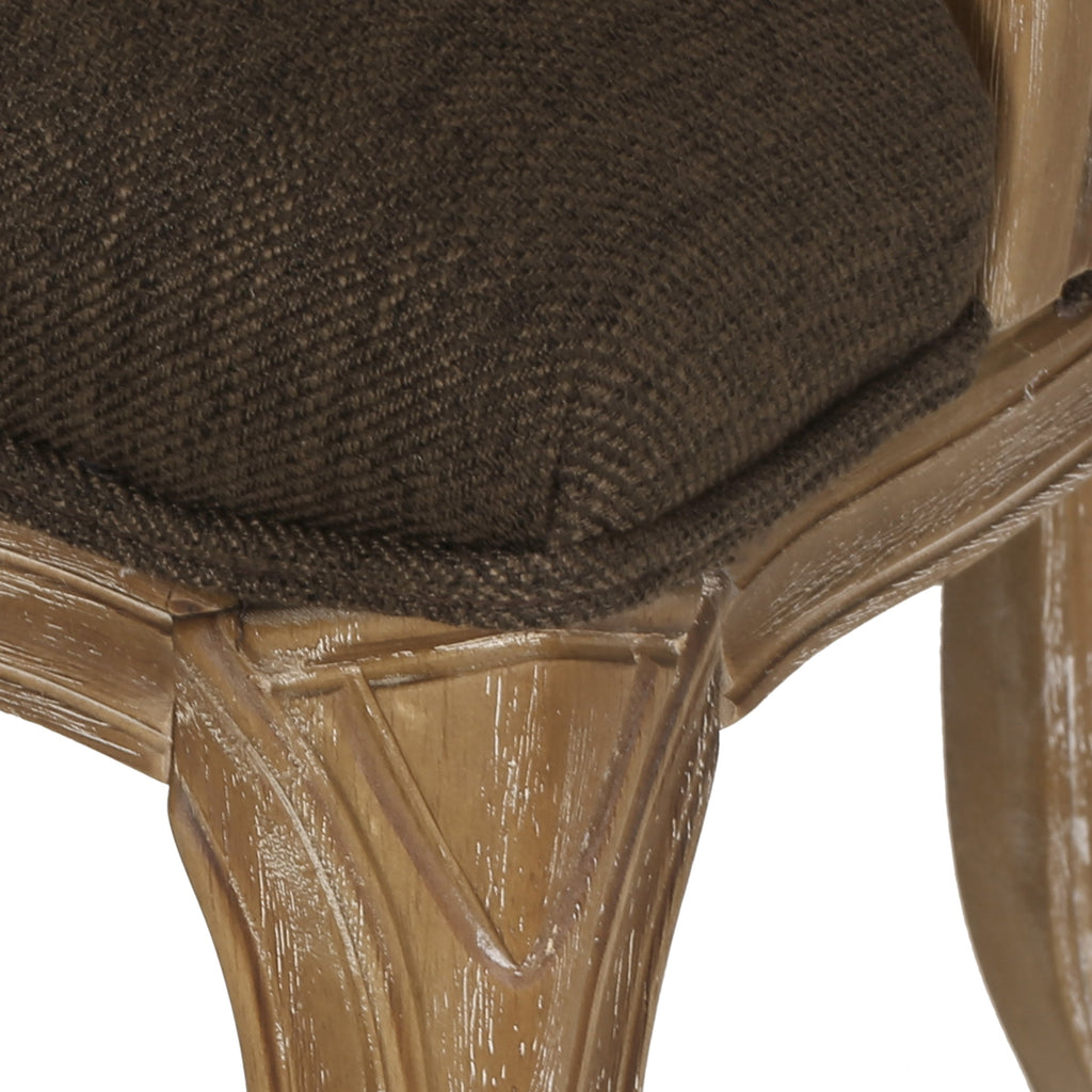 Mariette French Country Wood and Cane Upholstered Dining Chair, Set of ...