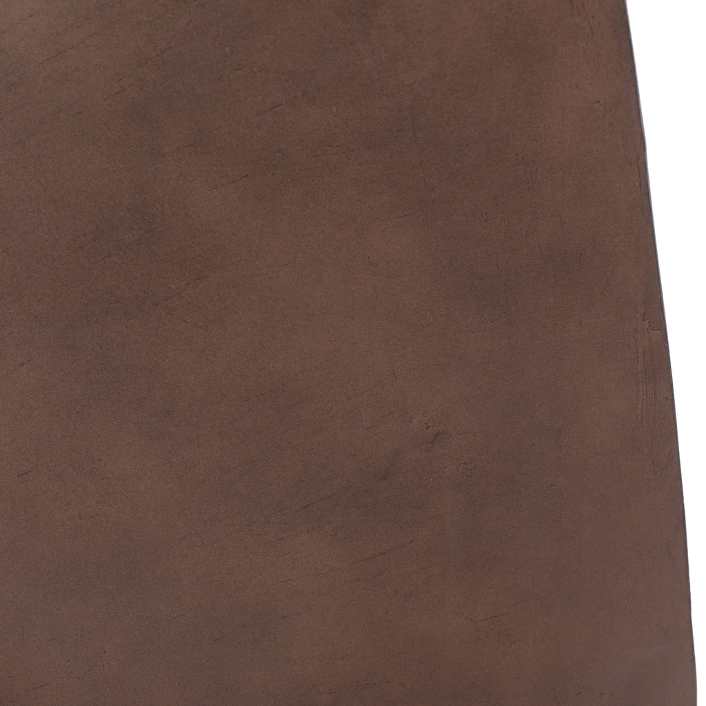 Pecor Outdoor Lightweight Concrete Side Table, Brown – NobleHouseFurniture