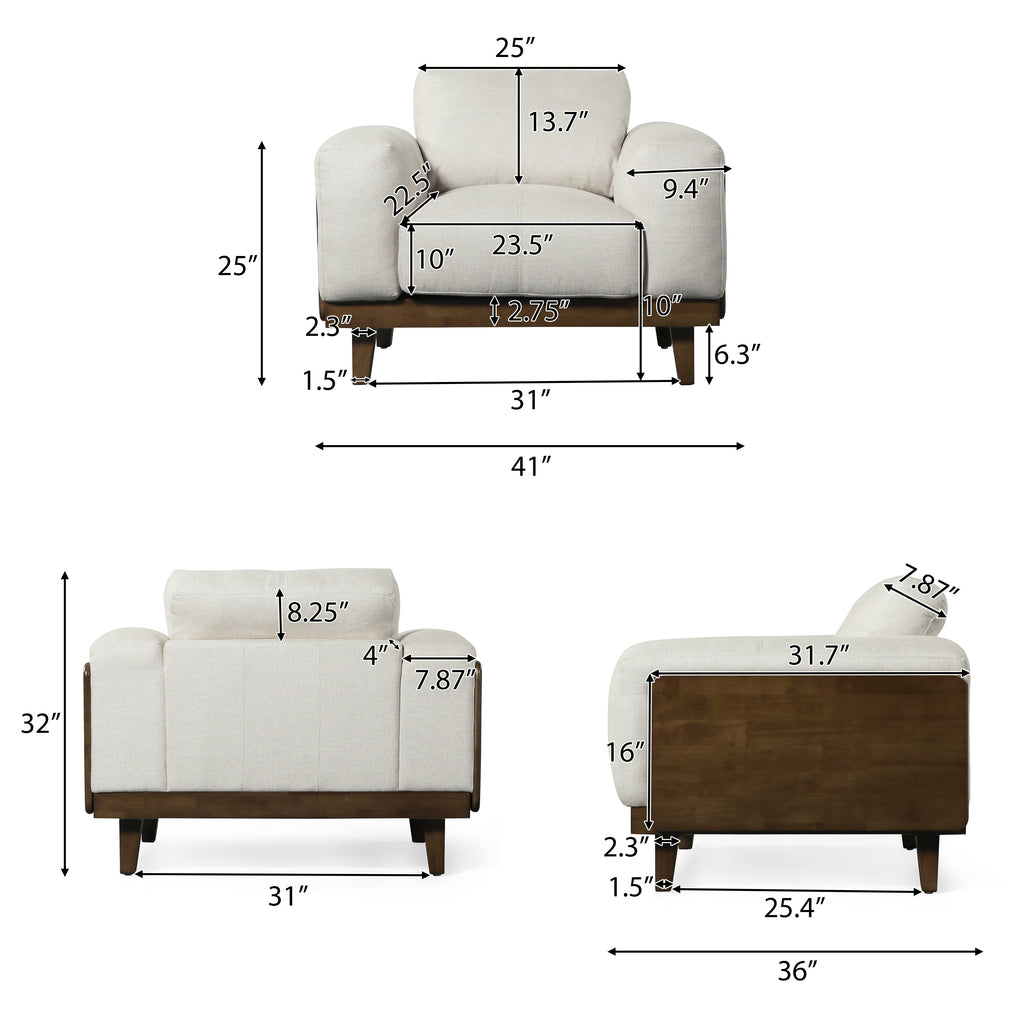 Connor Contemporary Upholstered Oversized Club Chair – NobleHouseFurniture